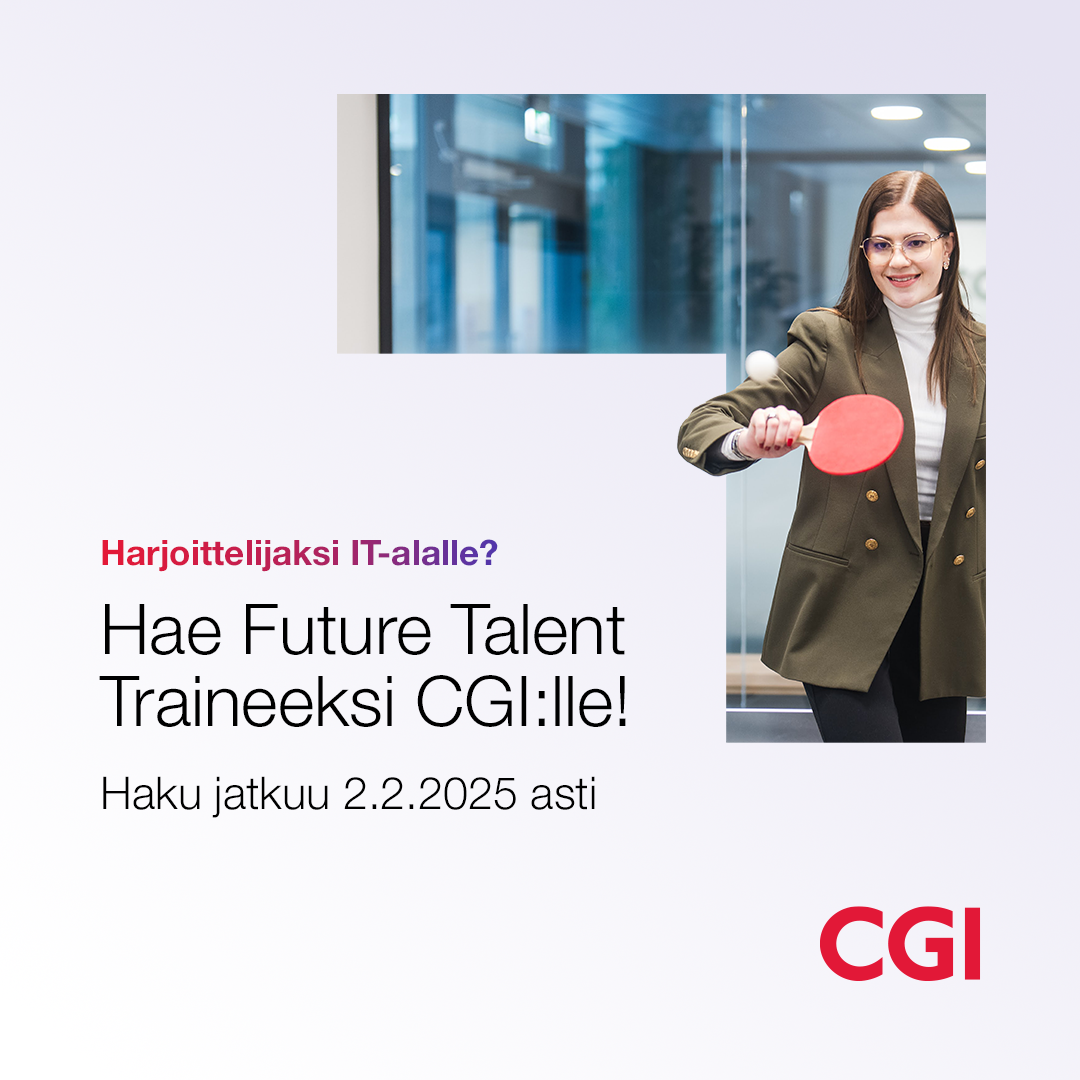 CGI:n Future Talent Trainee -haku on käynnissä! - Asteriski ry